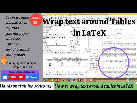 How to wrap text around tables in LaTeX. || Easy & Simple way ||
