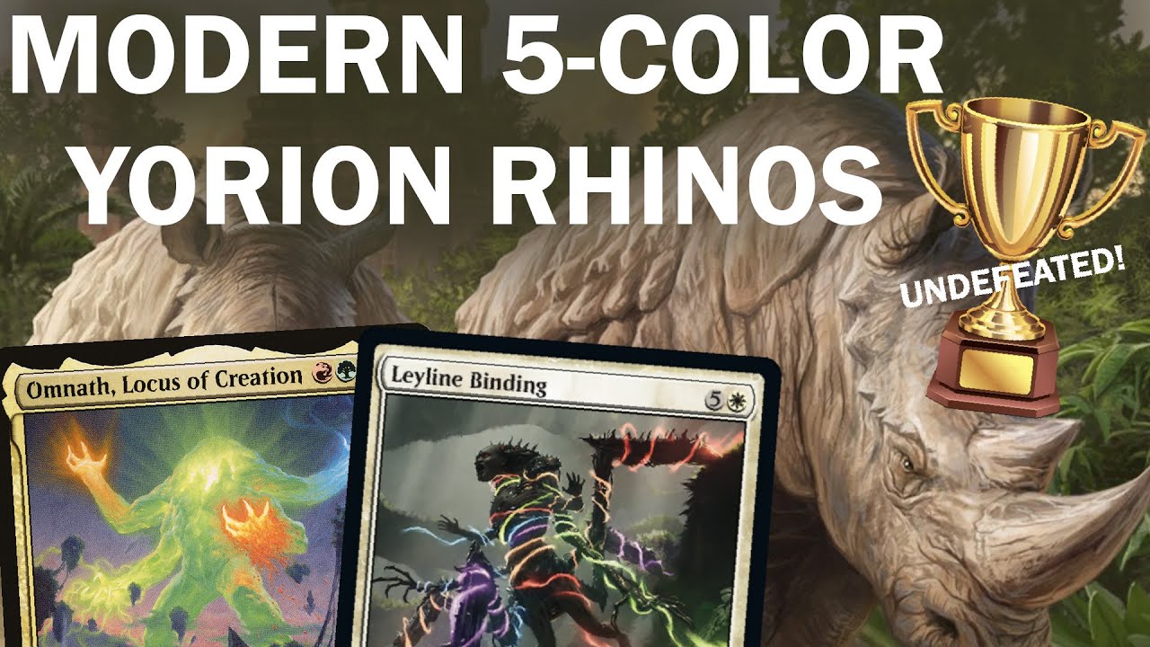 I'M HERE TO STOMP! UNDEFEATED Modern 5-Color Yorion Rhino Omnath ...