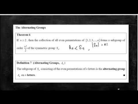 4 ORBITS, CYCLES AND THE ALTERNATING GROUPS - YouTube