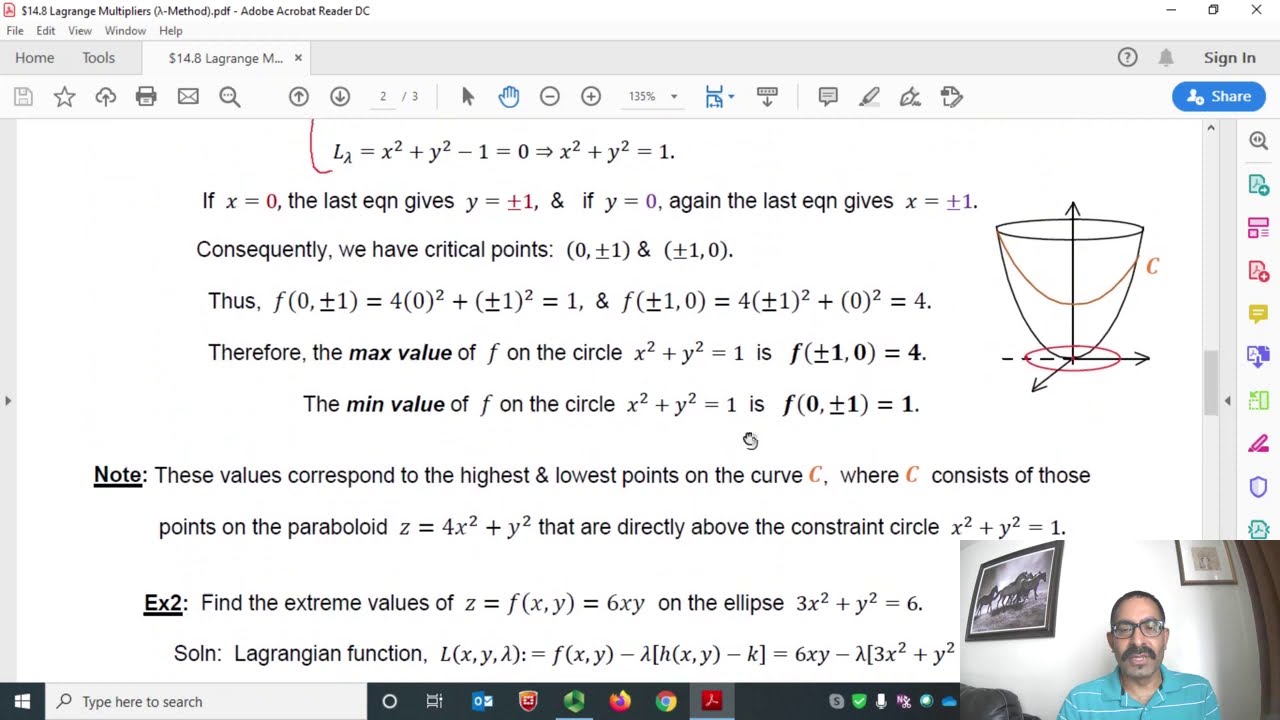 $14.8: Lagrange Multipliers | Calculus 3 Lecture – Dr. Dahal - YouTube