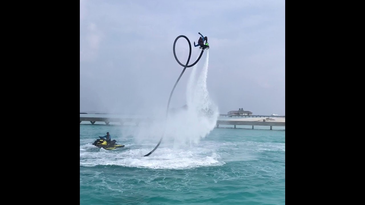 Flyboarding in maldives kotti - YouTube