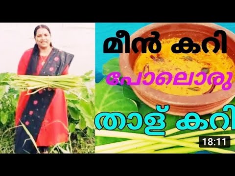 കർക്കിടക സ്പെഷ്യൽ നാടൻ ചേമ്പിൻ താൾ കറി|Simple Nadan Chembu Thandu curry ...