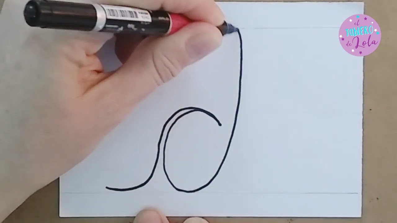 CÓMO DIBUJAR LA LETRA "D" CURSIVA - YouTube