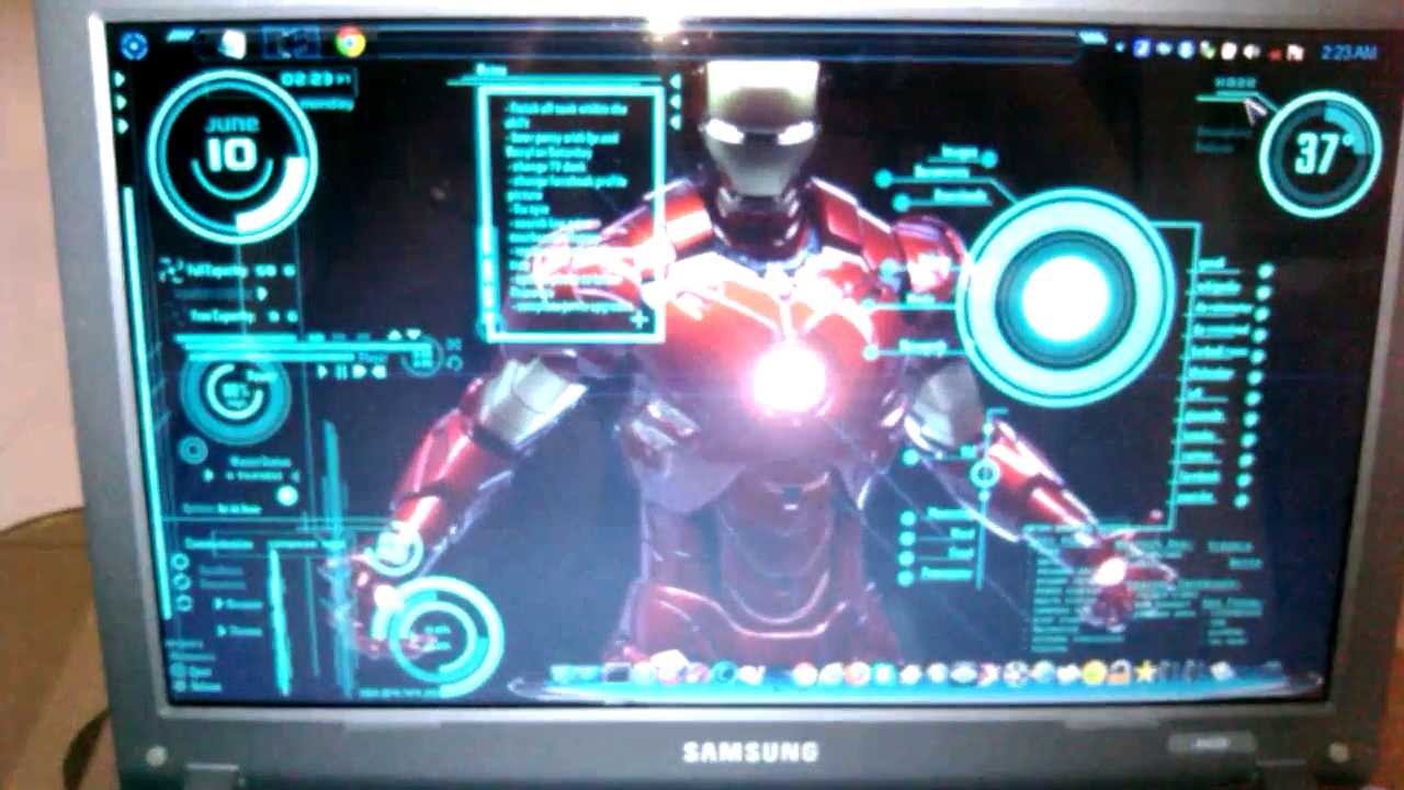 JARVIS theme with voice recognition - YouTube