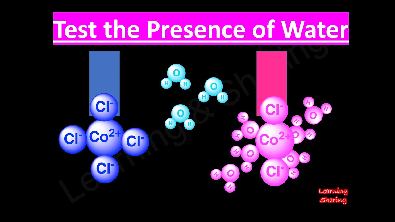 Test the Presence of Water, Blue Cobalt(II) Chloride, Pink Hexahydrate ...