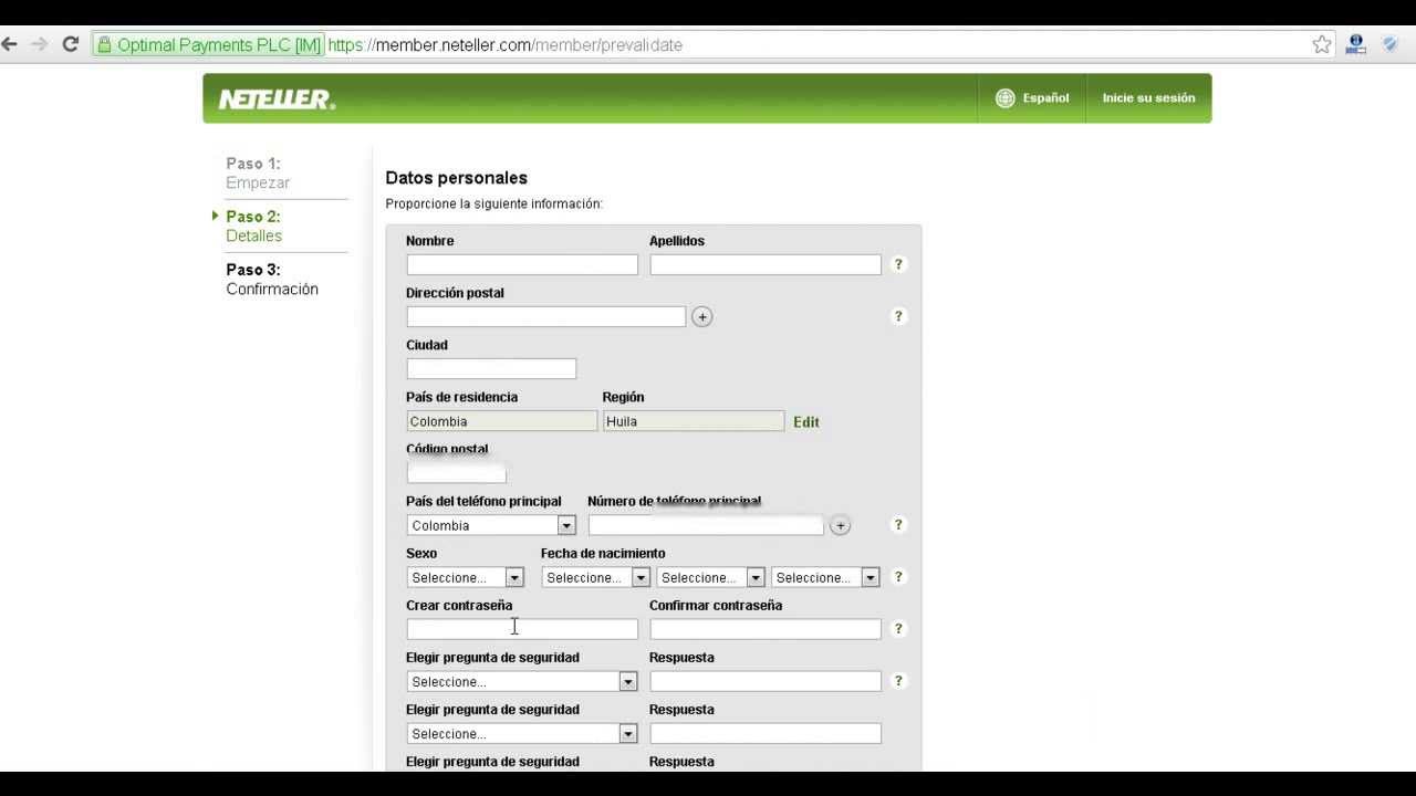 Tutorial como Crear cuenta Neteller y Verificarla - YouTube