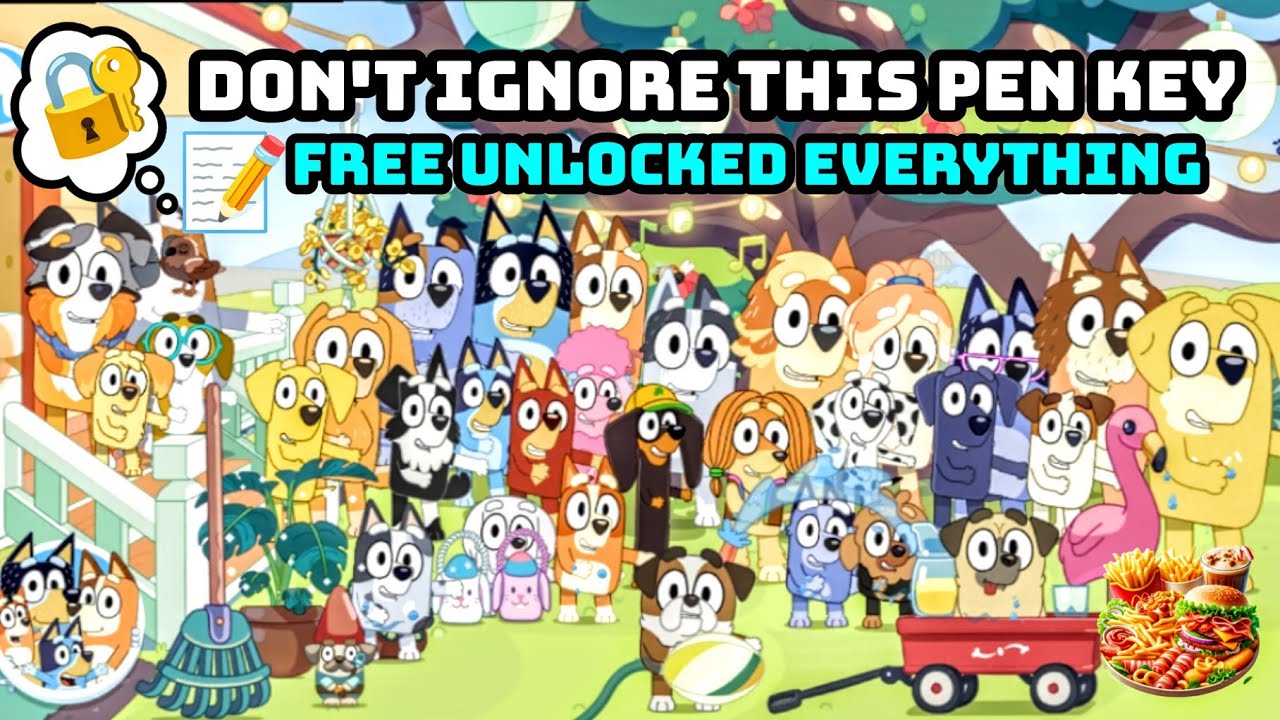 Bluey Let's Play Don't Ignore This Pen Key Free Unlocked Everything In ...
