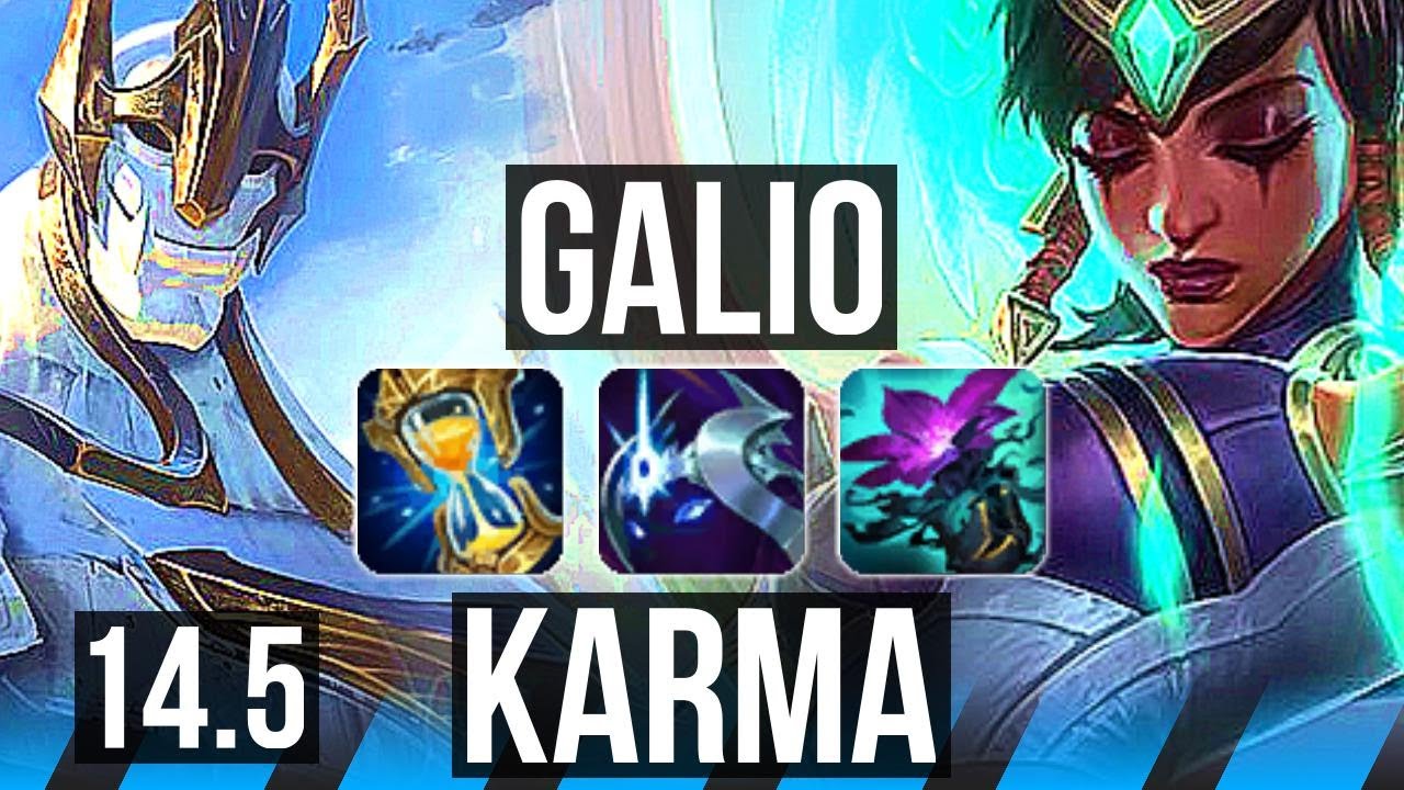 GALIO vs KARMA (MID) | 1500+ games, Rank 7 Galio, 6/2/7 | KR Challenger ...