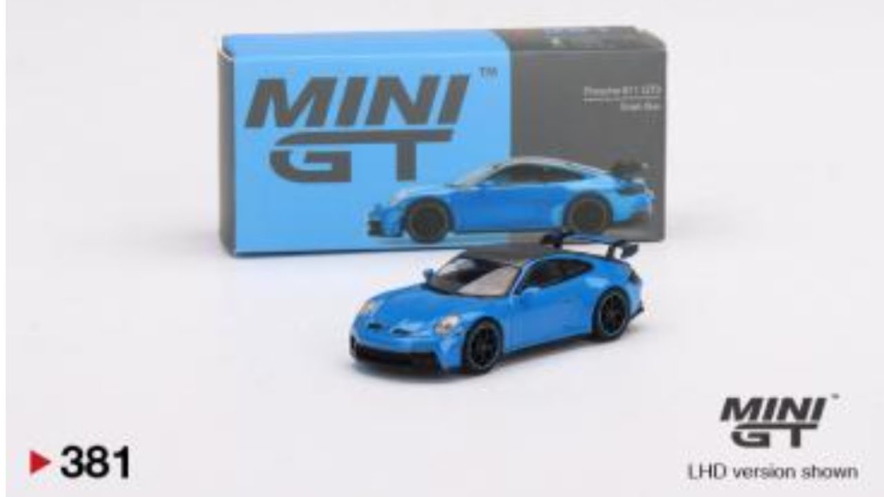 Mini GT Porsche 911 GT3 #381, Porsche 911 GT3 Touring #373, RUF CTR ...