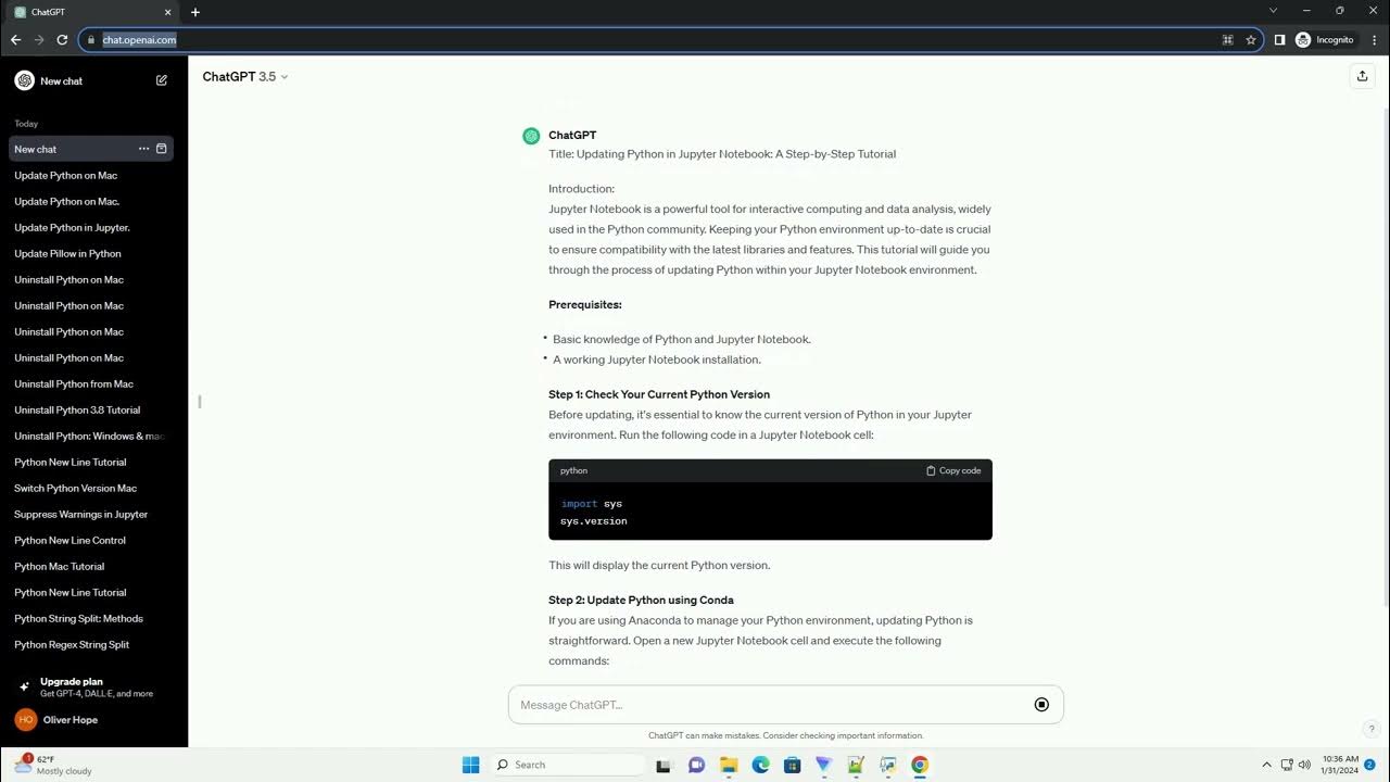 how to update python jupyter notebook - YouTube