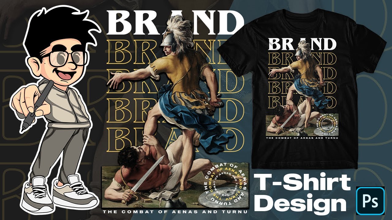 Merch Design Process Using Adobe Photoshop cc (Modern Streetwear Style ...