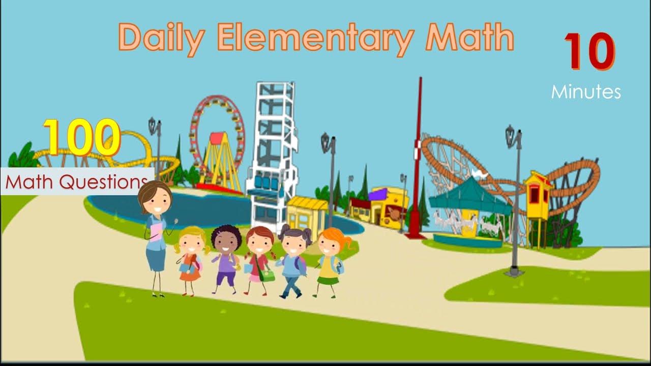 Daily Elementary Math: 100 questions in 10 mins challenge #6 Addition ...
