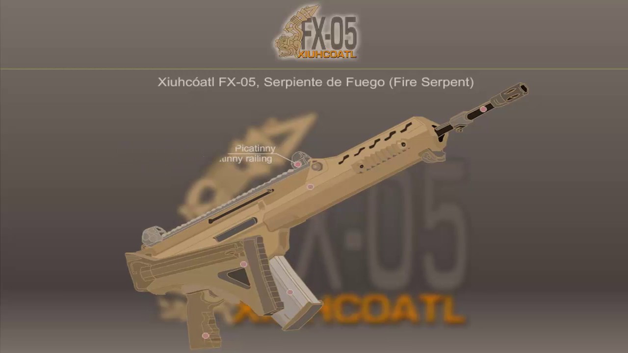 nuevo fusil del ejersito de mexico "el FX 05 Xiuhcoatl" - YouTube