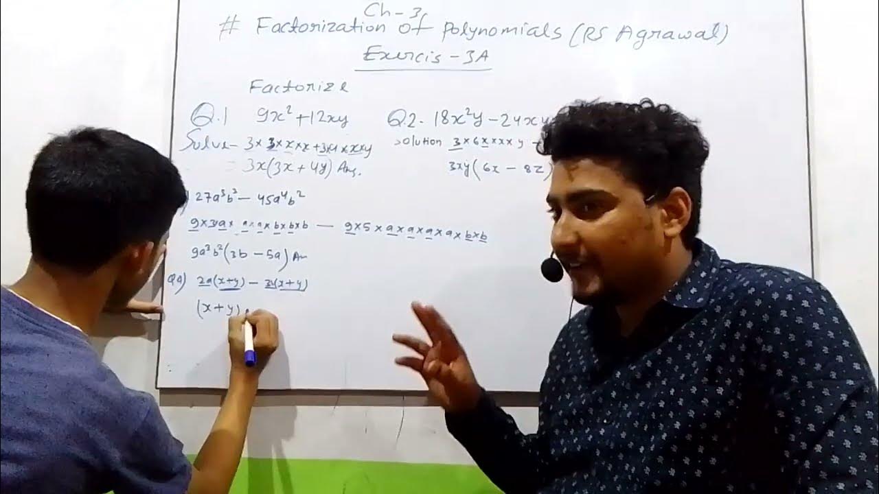 Factorisation of polynomials |#2 |Class9 maths RS Agrawal Exercise 3A ...