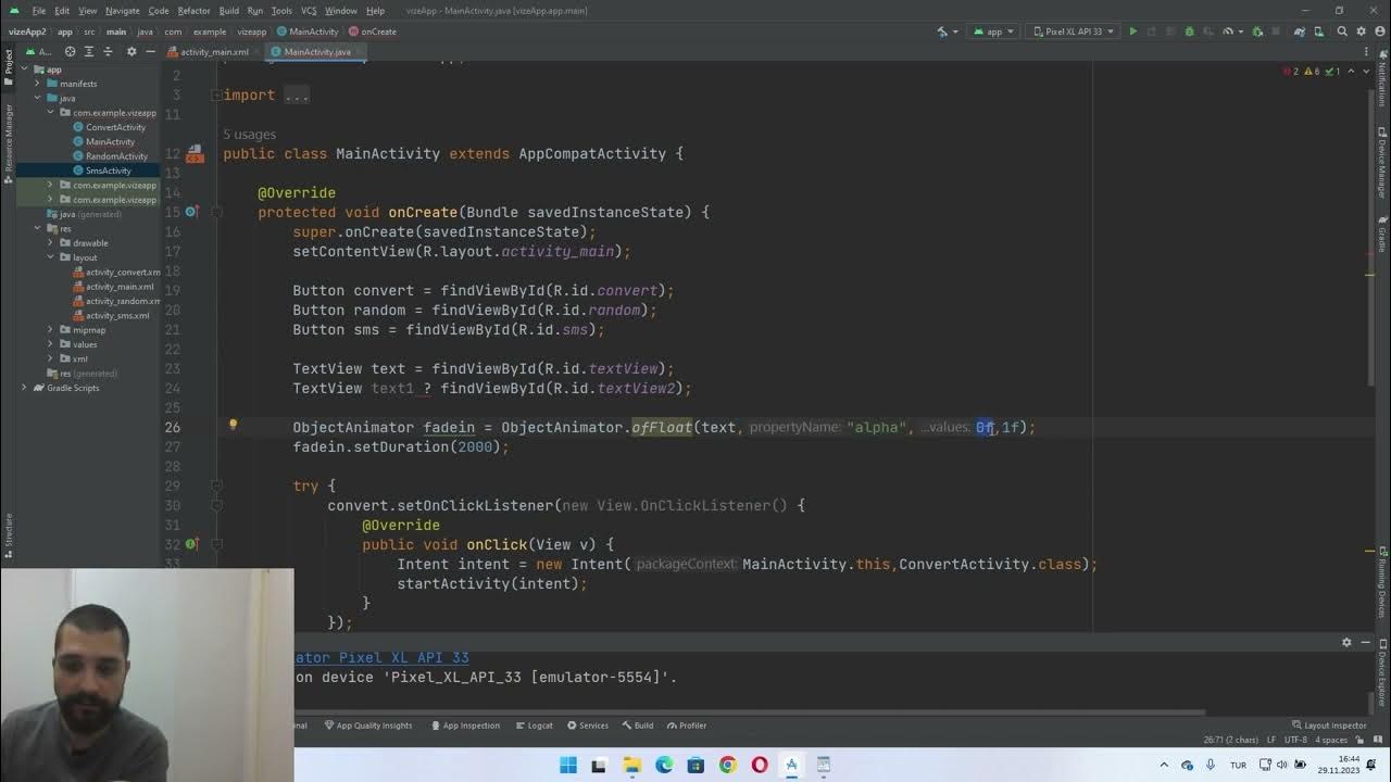 Android Studio'da java ile mobil programlama - YouTube