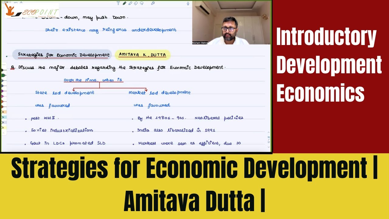 Strategies for Economic Development | Amitava Dutta | Part 1 ...