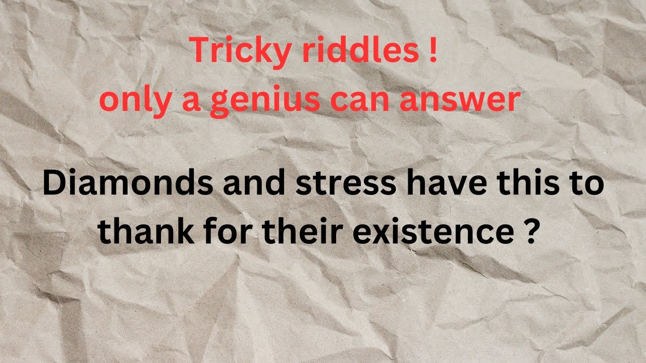 Only a genius can answer these riddles | Tricky riddles - YouTube