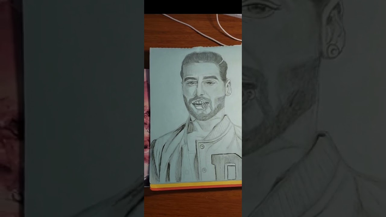 رسم المغني muloma#dbartsandcreations#artist #art #art - YouTube