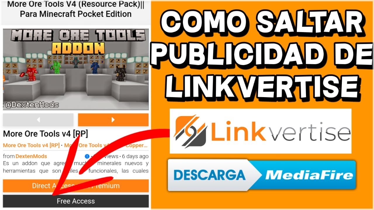 📢Como Saltar Enlaces De Linkvertise || Tutorial 2021, MCPEDL, MCPE ...