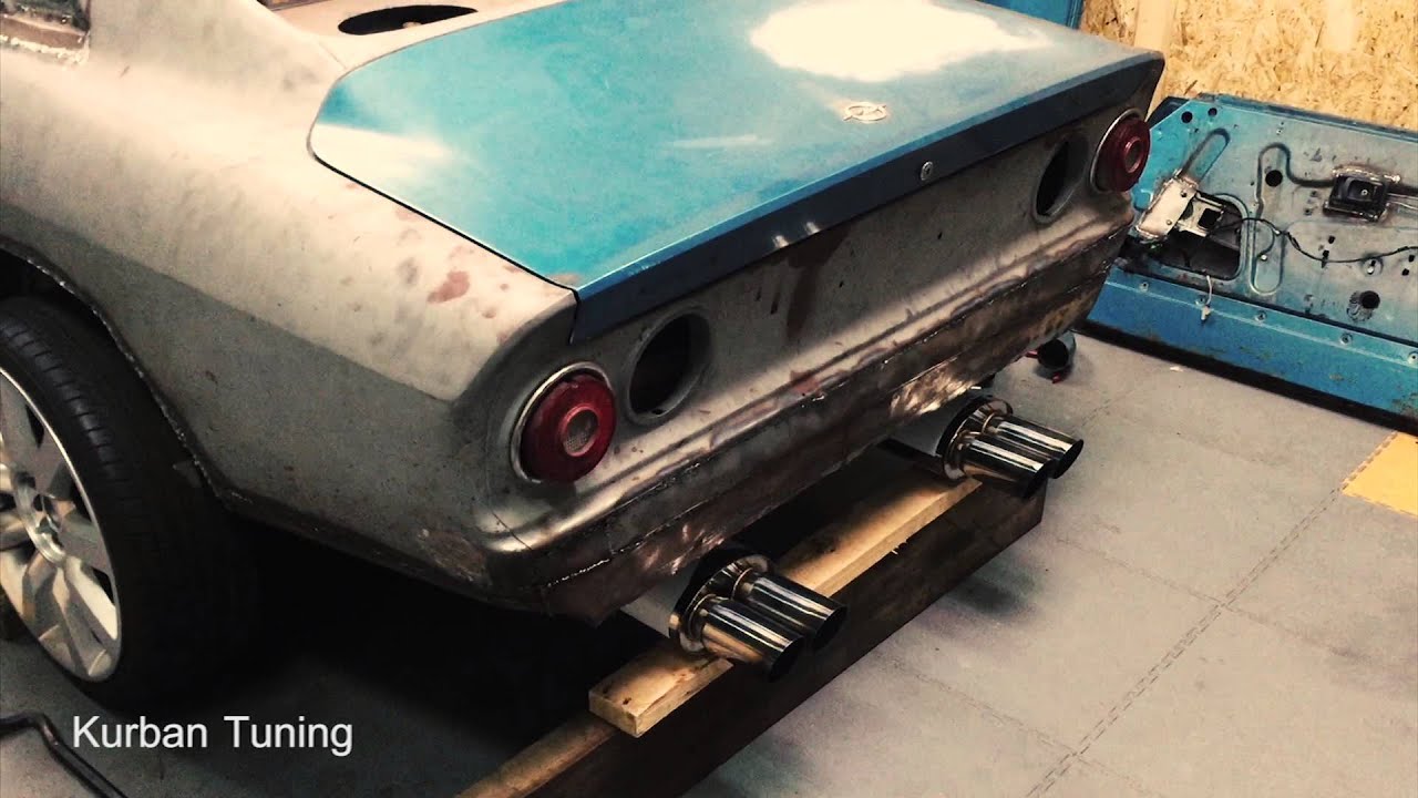 Opel Manta A STI "Custom Exhaust Install" - YouTube