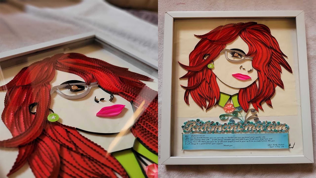 How to Make a Quilling Portrait|Paper Quilling Art|Wall Hanging ...