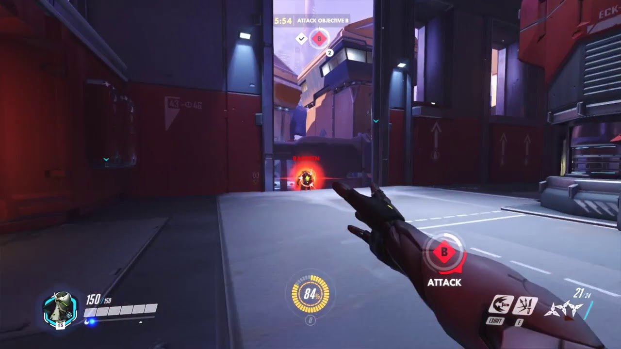 Overwatch Genji Deflects McCree's Deadeye (High Noon) - YouTube