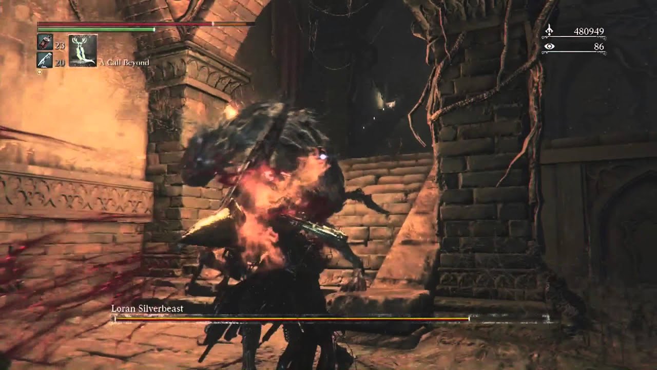 Bloodborne Loran Silverbeast Boss Fight - YouTube