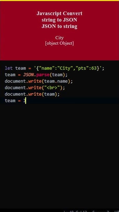 Javascript Convert Json String Into Javascript Object Convert An Object Into A Json String