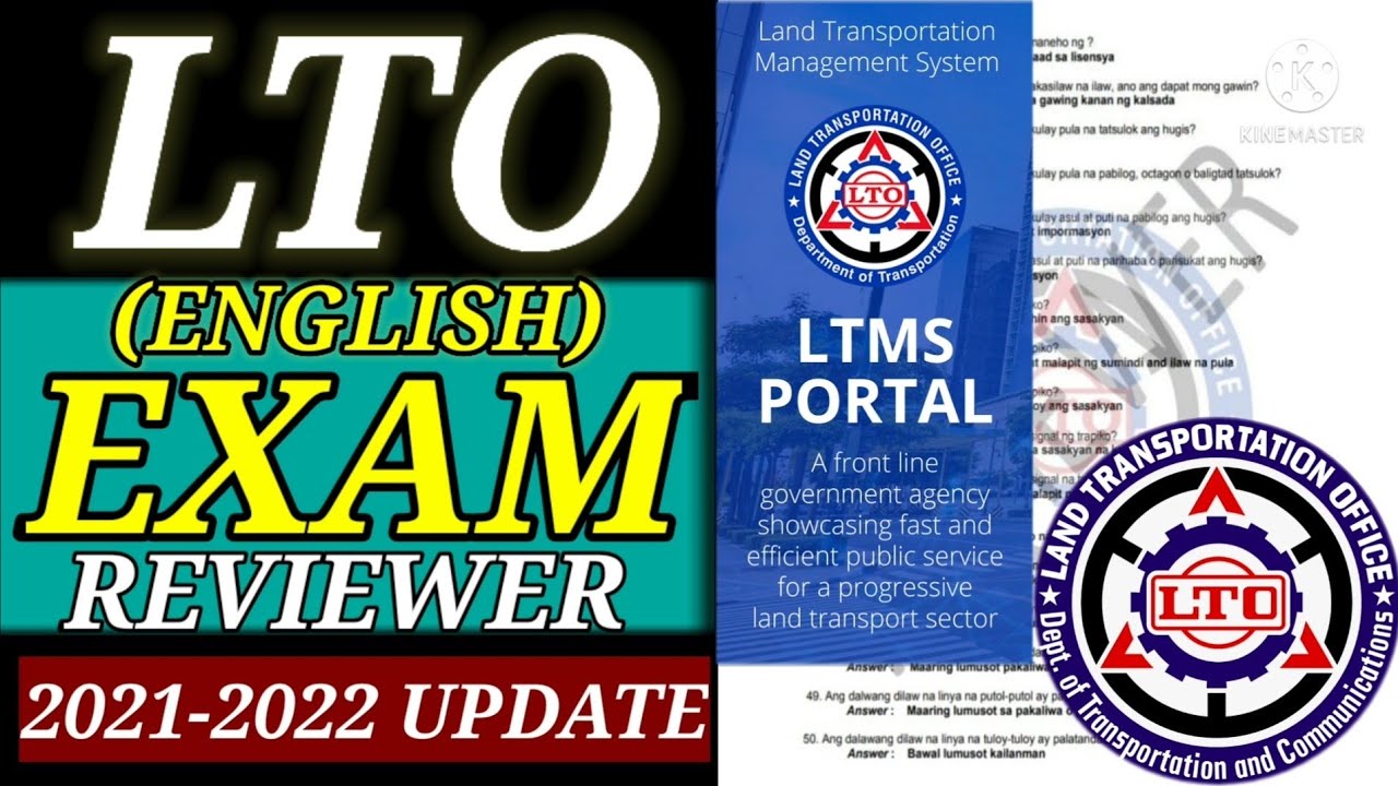 LTO EXAM REVIEWER ( ENGLISH) / LTO PORTAL UPDATED REVIEWER / Carluto Tv ...