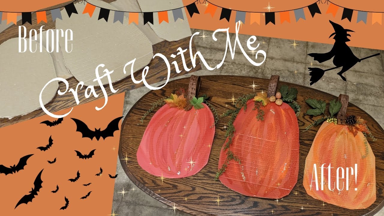 Making Decorative Pumpkins out of Cardboard DIY 🎃🌿😄 - YouTube