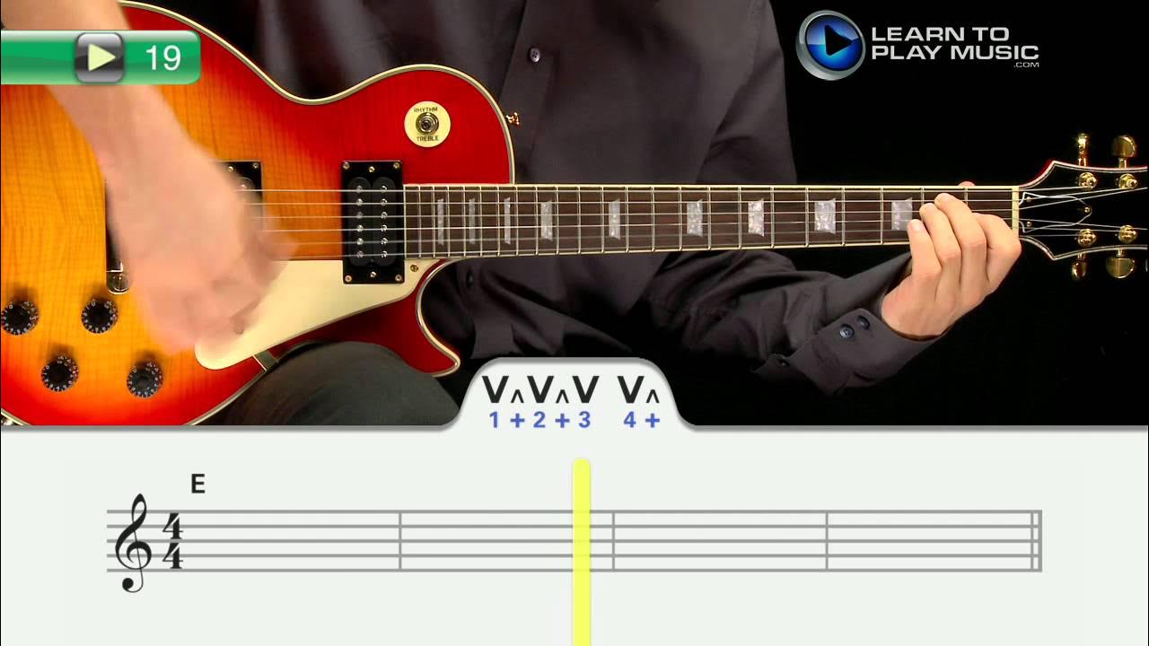 Ex019 How to Play Guitar - Rhythm Guitar Lessons for Beginners - YouTube