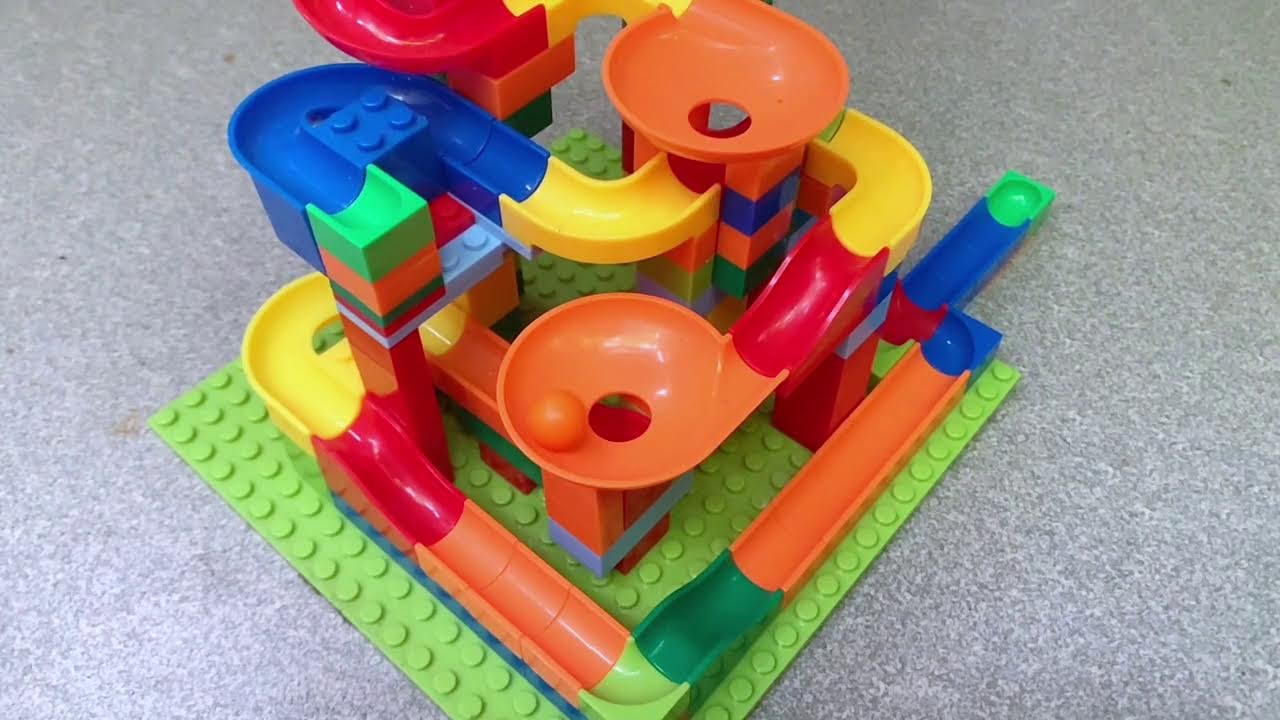 relaxing satisfying with marble run building blocks ️ how to make ...
