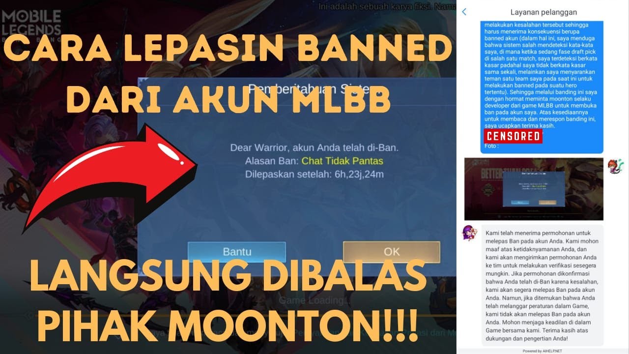 Tutorial Cara Mengatasi Akun ML yang di Banned Terbaru / Unban Akun ...