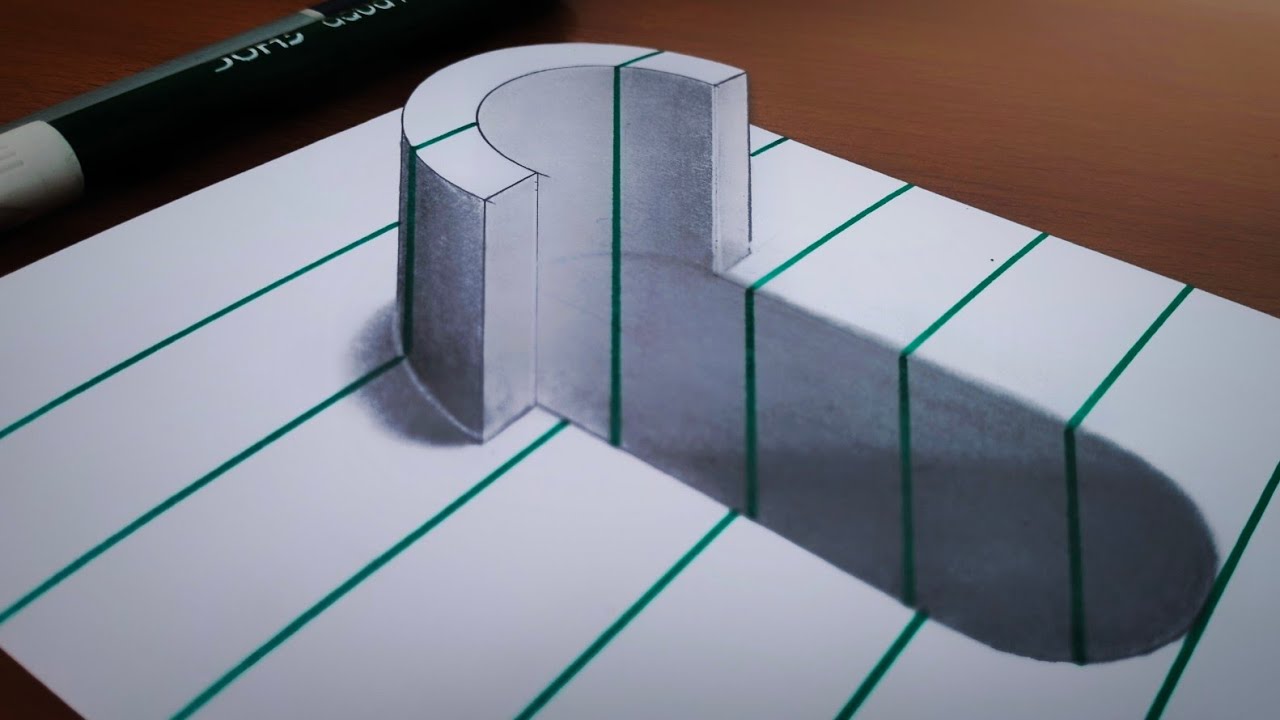 Anamorphic Illusion Drawing 3D || Trick Art On Paper - YouTube