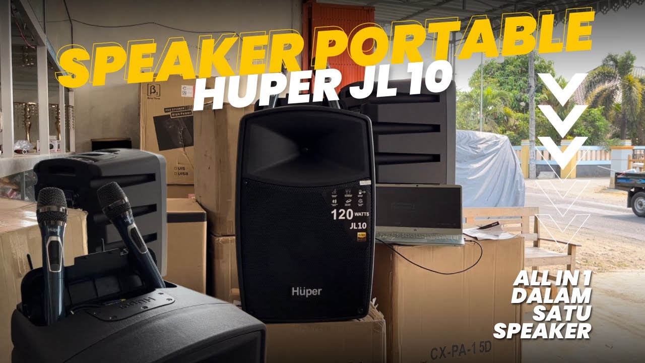 SPEAKER PORTABLE TERBARU HUPER JL 10 | SPEAKER PORTABLE 10 INCH HUPER ...