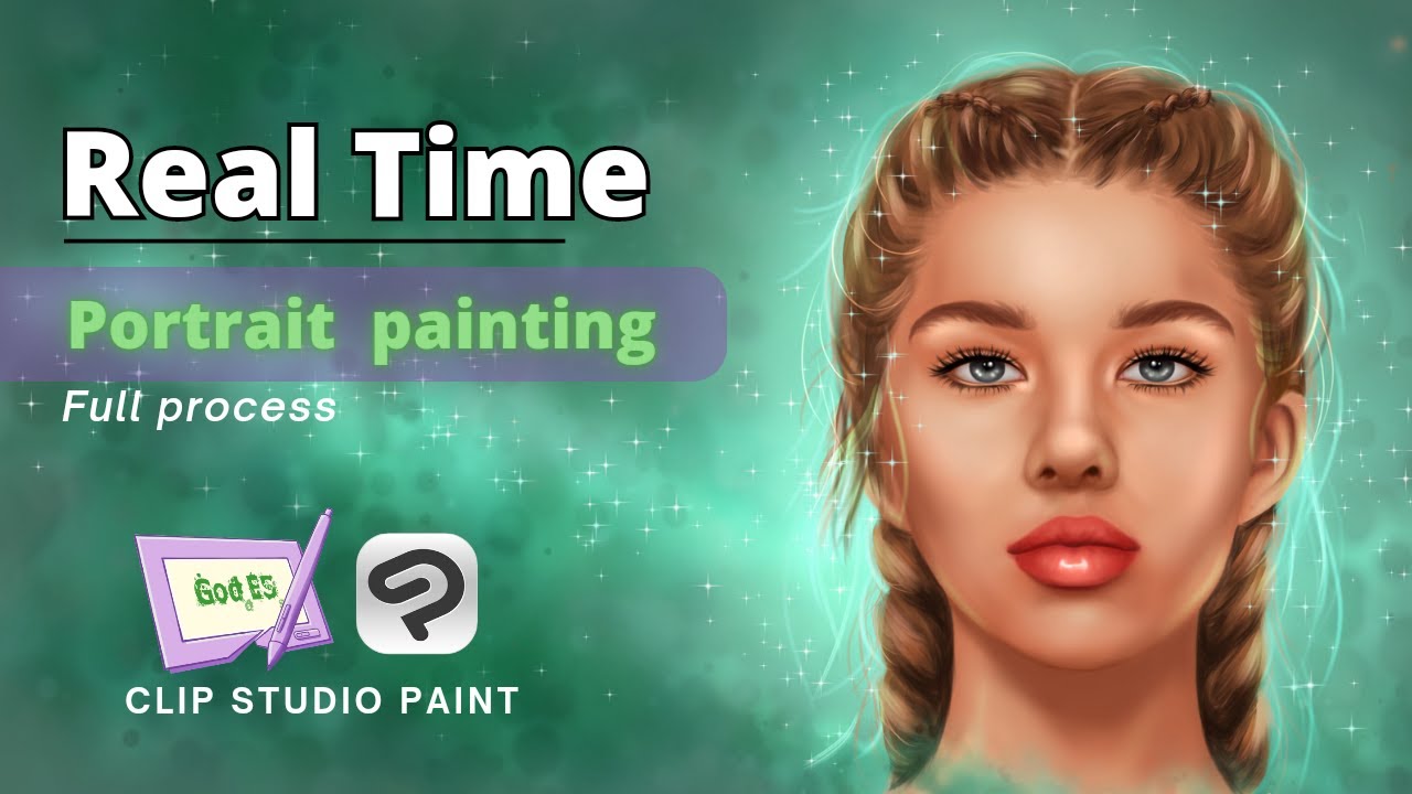 Realistic portrait digital painting step by step process - Real time - YouTube
