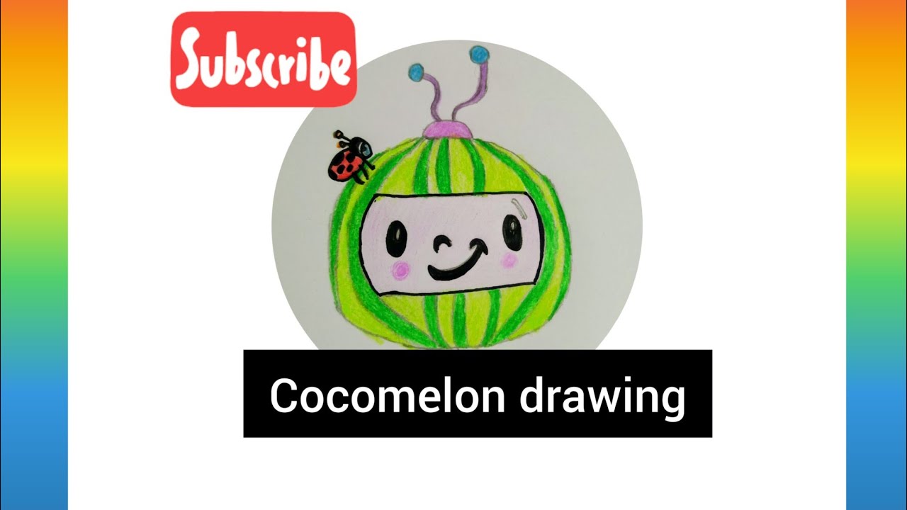 cocomelon logo drawing for kids // cocomelon logo easy drawing ( step ...