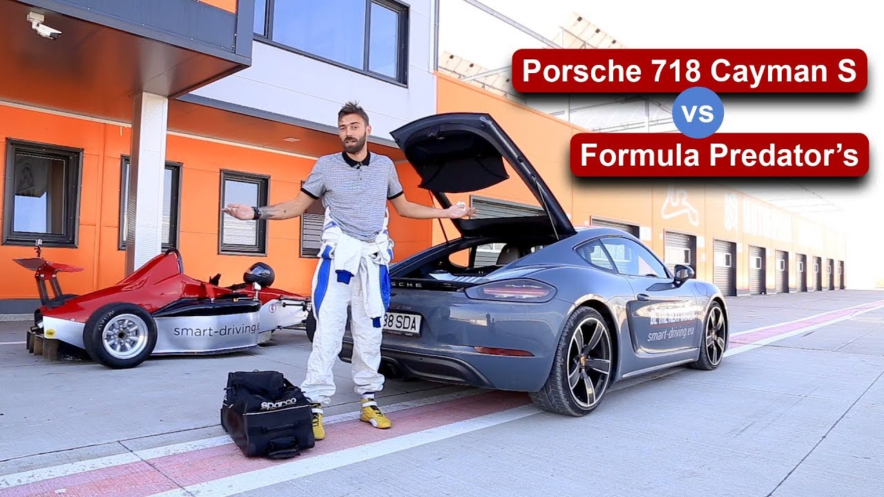 Porsche 718 Cayman S vs Formula Predator || MotorVlogTV - YouTube
