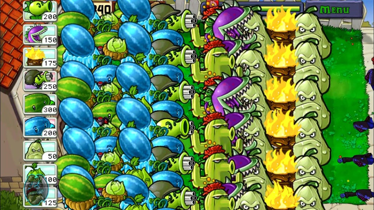 Plants Vs Zombies Gameplay Survival Day. Plants Vs Z Big Plants / PvZ ...