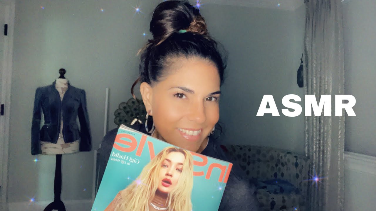 ASMR: INSTYLE magazine flip through (whispering) - YouTube