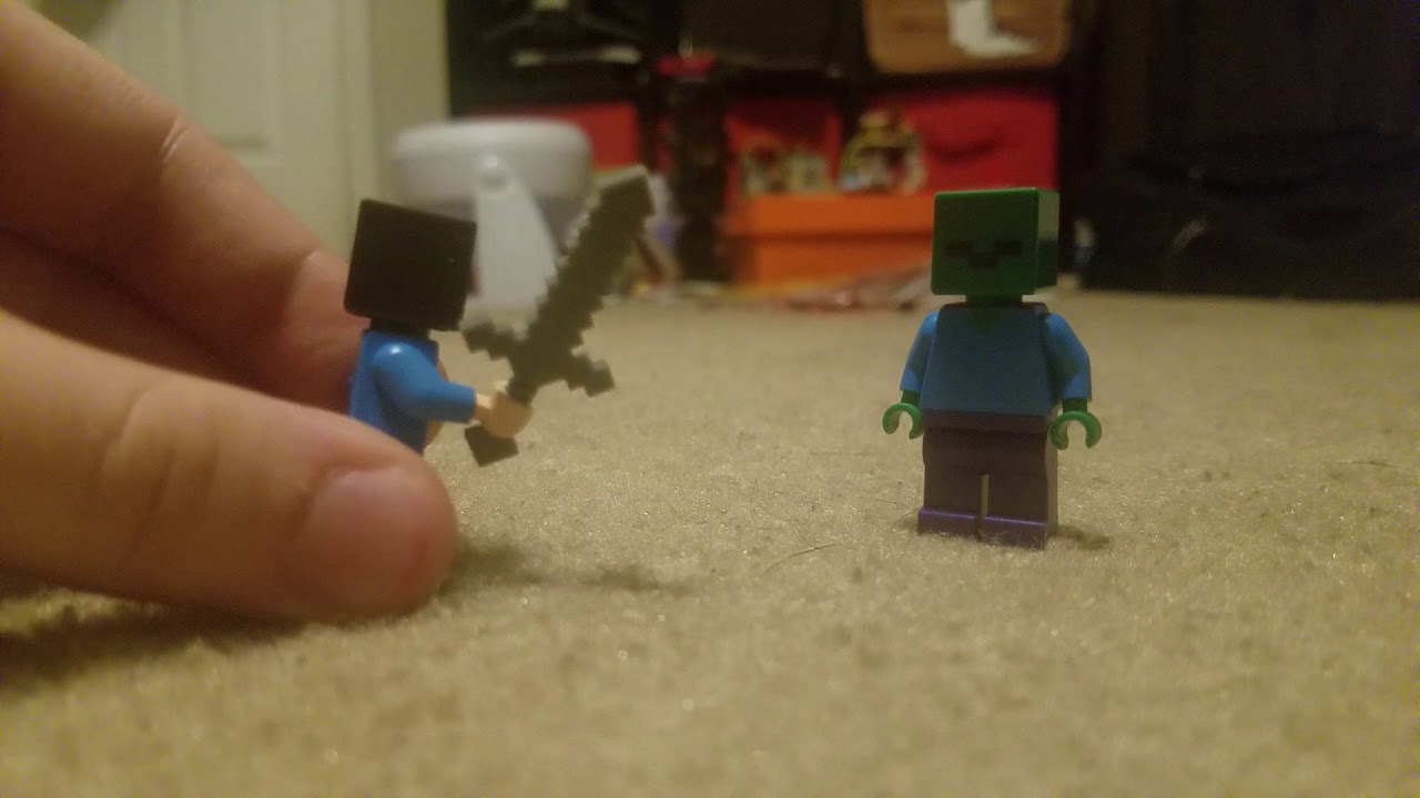 Beating zombies in Minecraft be like - YouTube