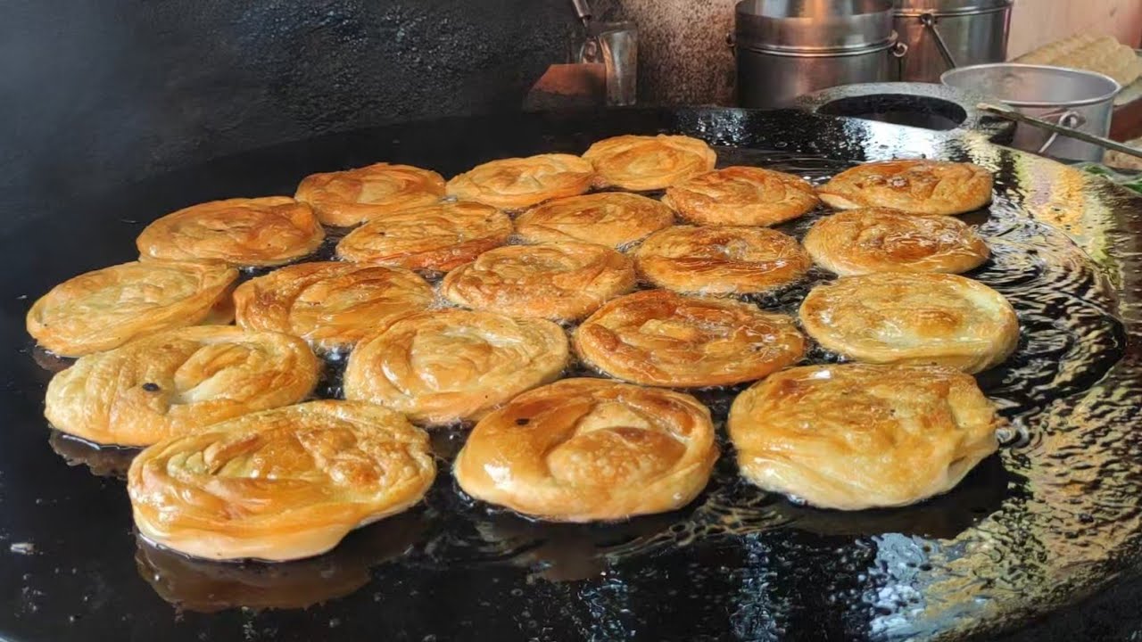Indian street food | Oil Paratha making video | Porucha Parotta | My ...