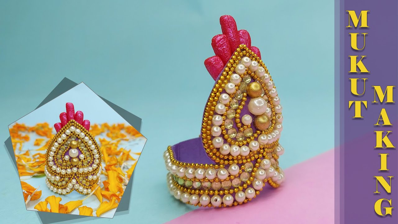 Maa Laxmi Mukut | Crown For Laxmi | How to make Mukut | Easy Mukut ...