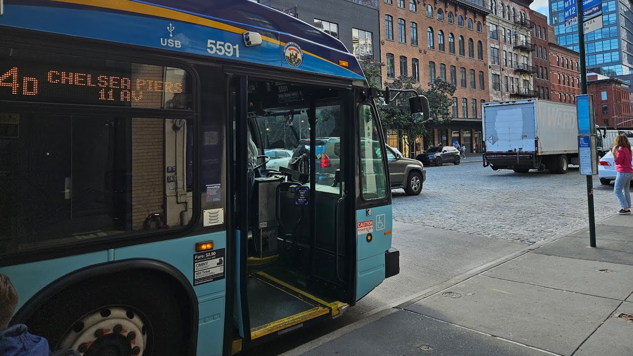 MTA Bus: 2019 Nova Bus LFSA Articulated #5591 Audio Recording - YouTube