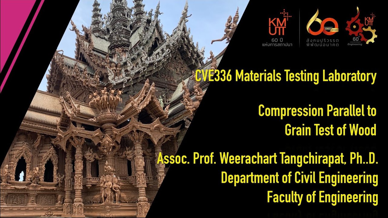 CVE336 : Compression parallel to grain test of wood - YouTube