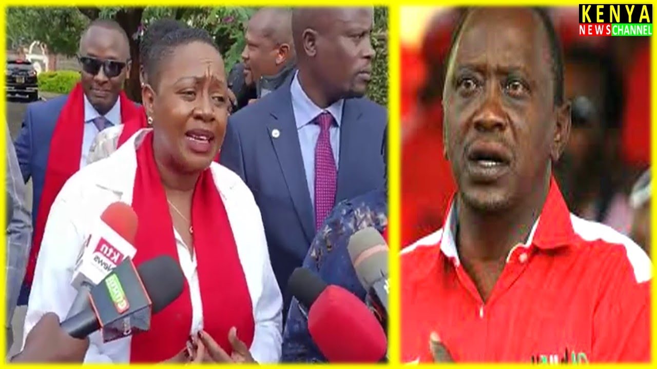 SABINA CHEGE LECTURES UHURU KENYATTA BADLY AFTER JUBILEE PARTY HEADQUARTERS WRANGLES - YouTube