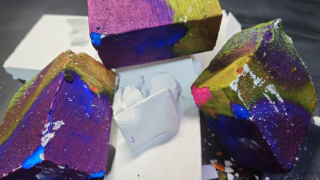 Vibrant Dyed Chalk Blocks I Soft PNP Chalk Blocks I ASMR | Oddly ...