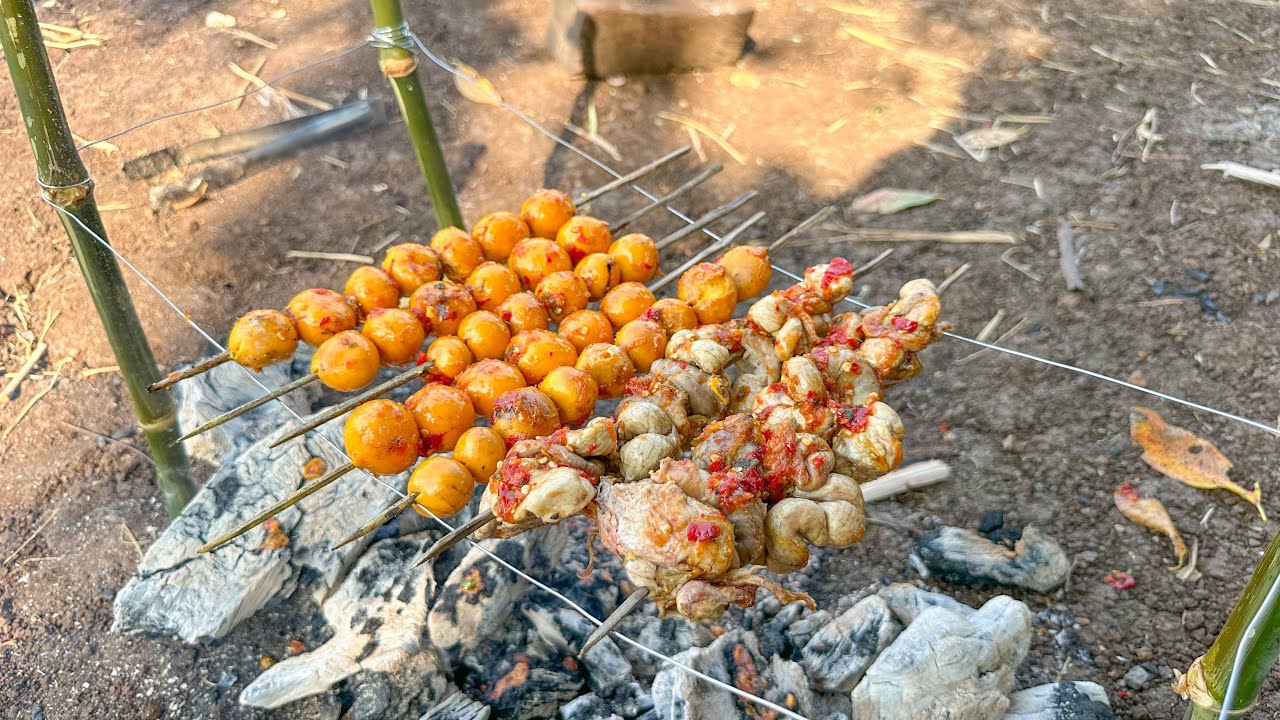 ពងមាន់អាំងរសជាតិពងទា ឆម ស្រីផាច - Chhom Sreypach - YouTube