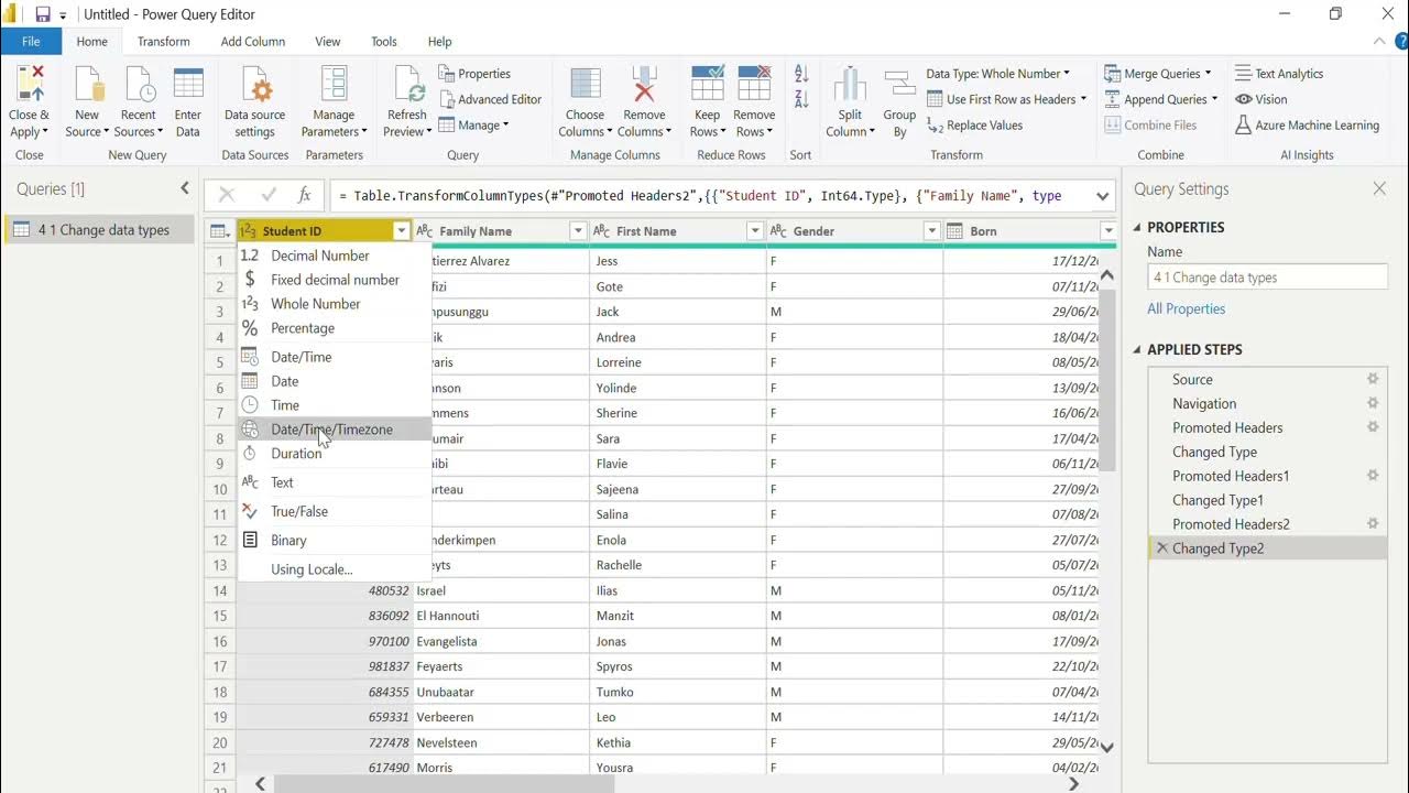2.4 Transform - Data types - YouTube