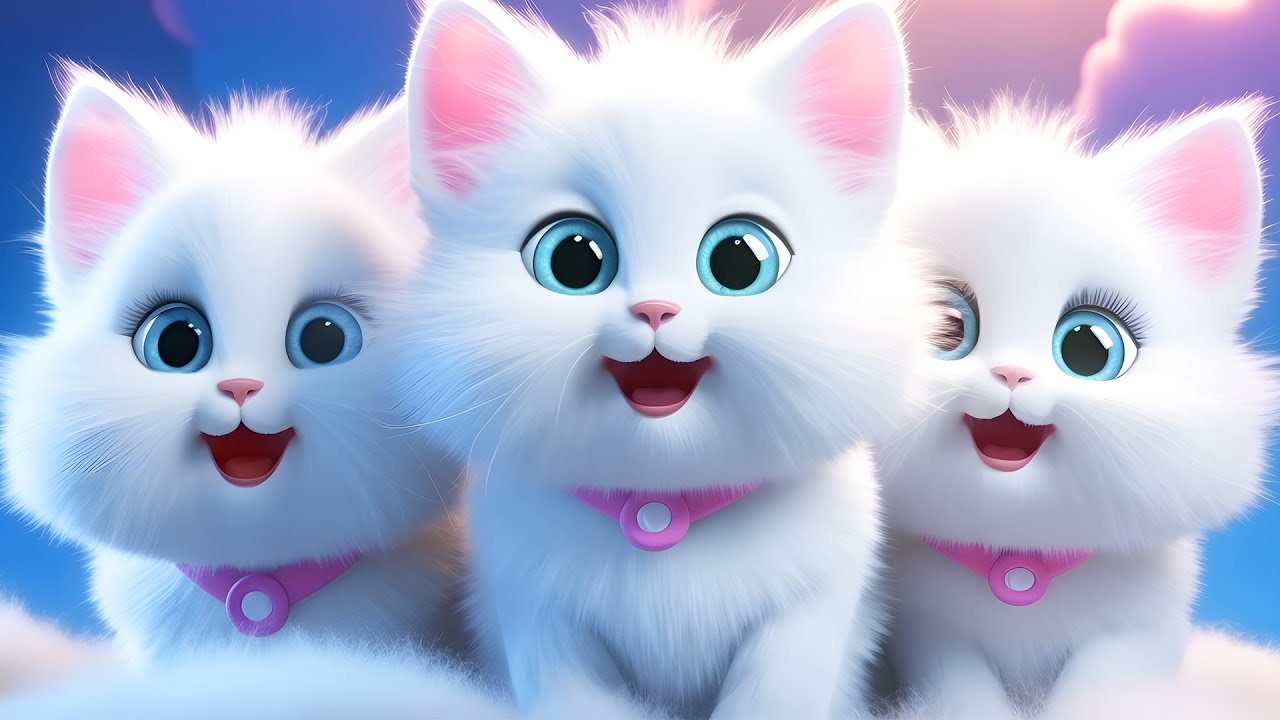 Kitty Cat Song + Meow Meow Fun for Kids | Cute Animal Songs & Nursery ...